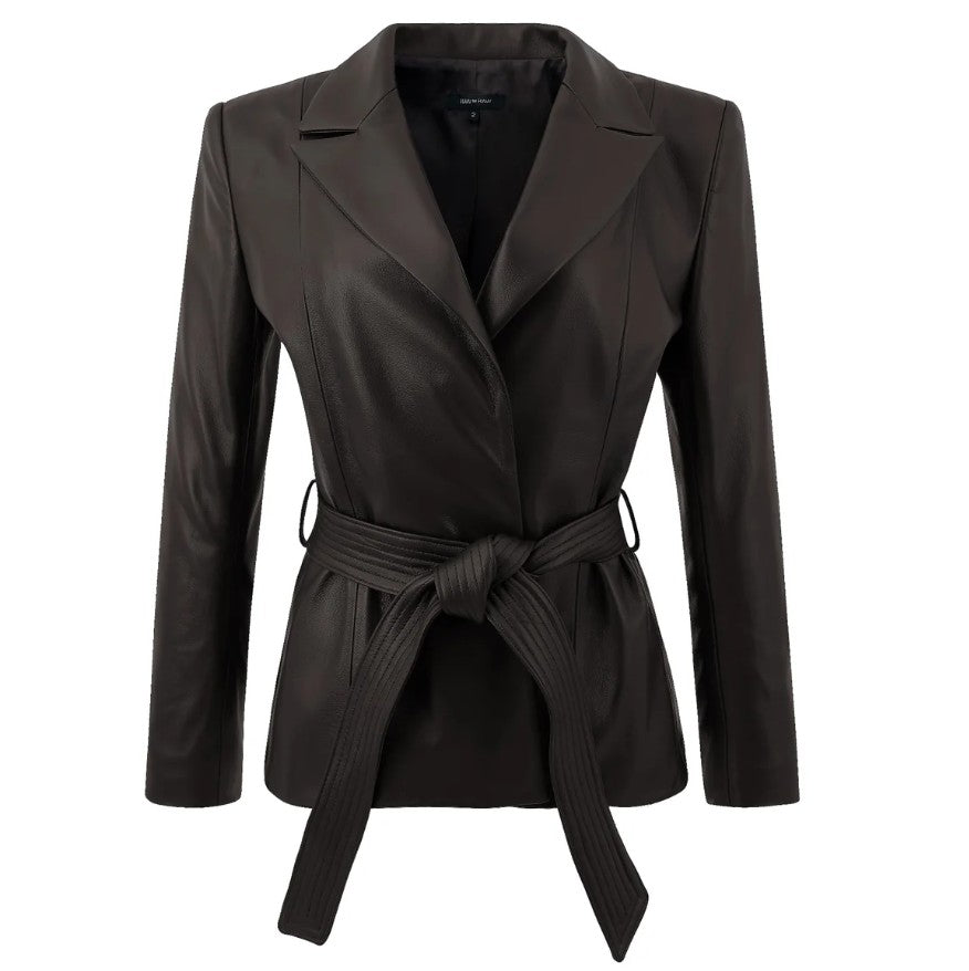 Daria Leather Jacket | Espresso – Via Gioberti